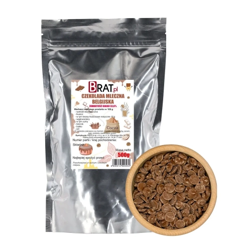 Czekolada mleczna Belgijska 500g | Sklep BRAT.pl
